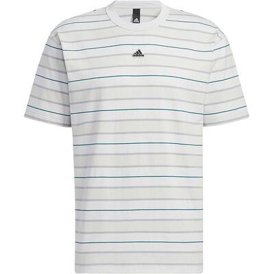 Adidas/阿迪达斯官方正品SS STRIPES TEE男子运动短袖T恤HS4382