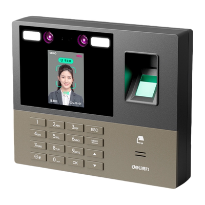 得力13888CS PRO考勤机动态人脸加指纹打卡机云考勤手机APP管理