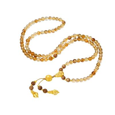 【生日礼物】周大生黄水晶项链