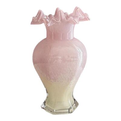 一抹温柔粉.渐变粉鱼尾玻璃花器