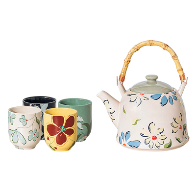 中式陶瓷茶壶泡茶家用乔迁礼盒杯子水壶2025新款茶杯茶具套装杯具