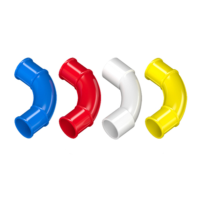 pvc90弯头电线管配件弧度25红蓝