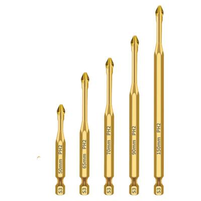 S3防滑镀钛抗冲击强磁十字批头强扭力手电钻电动螺丝刀超硬起子头