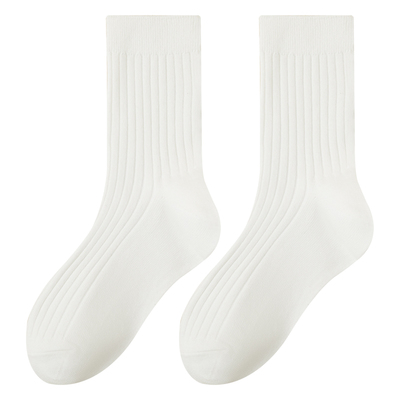 moremoli男士秋冬季纯色无骨棉袜