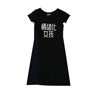 台湾进口女童夏款全棉印花连衣裙