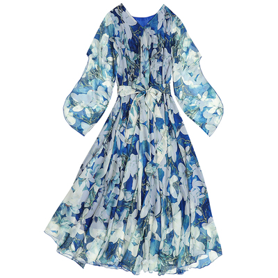 气质显瘦雪纺连衣裙浪漫飘逸大摆