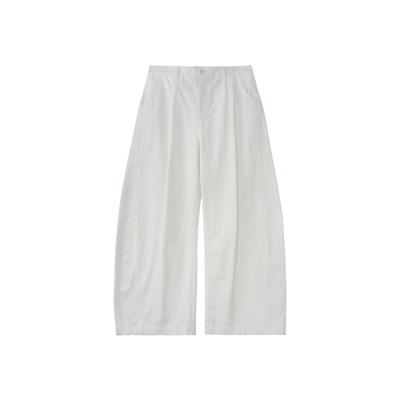 弧形分割设计廓形长裤