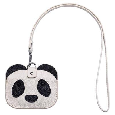 软皮卡包创意小熊猫证件卡包便携挂脖卡套学生版可爱零钱收纳包