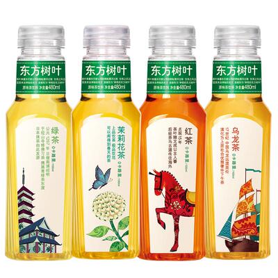 农夫山泉东方树叶茉莉花茶500ml900ml大瓶畅饮0糖0脂无糖茶饮料