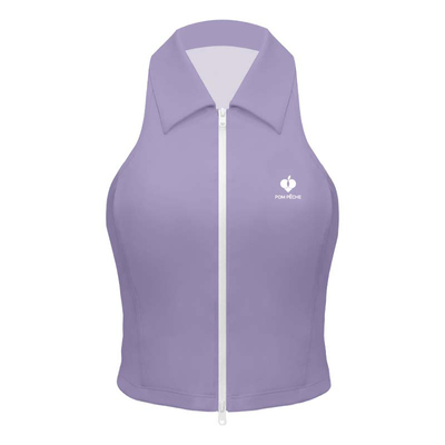 紫色polo短袖百褶裙套装