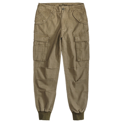 vintage春季复古收口休闲长裤