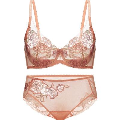 【套装】LACLOVER兰卡文繁花之境刺绣花片文胸内裤套装
