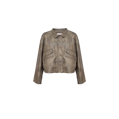 DH241P96963D迪哈利水洗皮外套