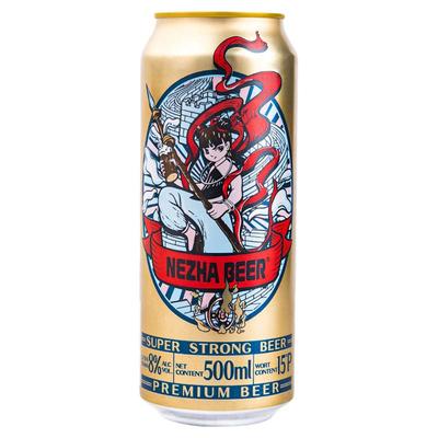 出口新加坡版国产奥隆哪吒啤酒1L*6罐听高度烈性精酿拉格整箱特价