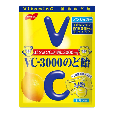 日本诺贝尔维VC3000柠檬润喉糖