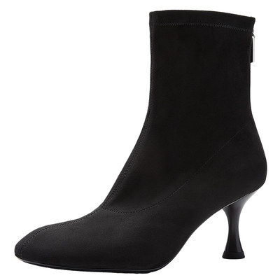 玖熙高跟弹力靴女瘦瘦靴短靴