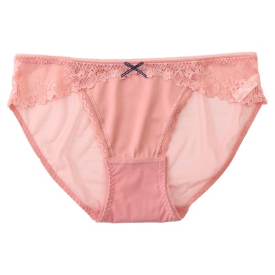 复古缎面蕾丝内裤女性感三角裤头