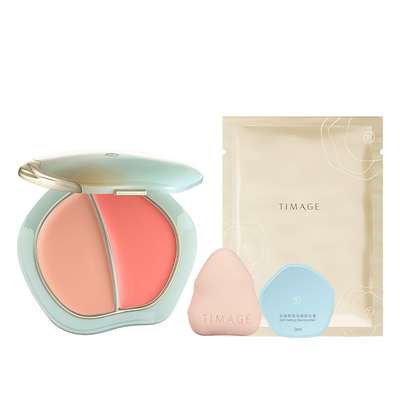 【新年礼物】彩棠TIMAGE双色踏浪腮红膏水光细腻持久显色清透氛围