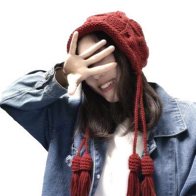 流苏麦穗帽diy材料包围巾线