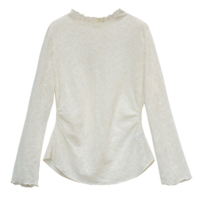 木子理想胖mm大码收腰显瘦蕾丝衫