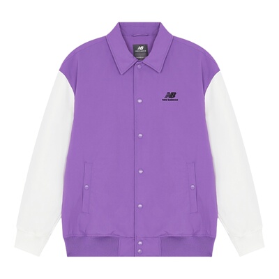 New Balance/NB正品时尚男女同款拼接运动夹克外套5QC12043-PUR