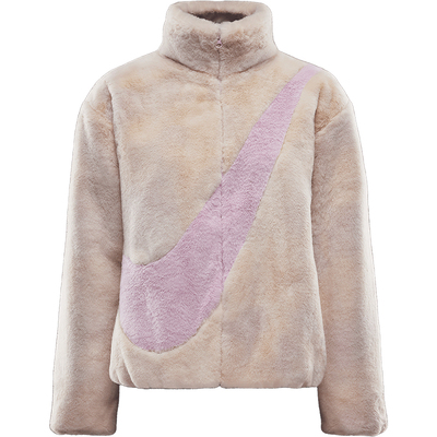 耐克女士时尚人造毛皮保暖外套