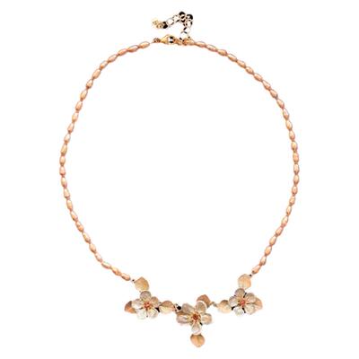 豆梨花珍珠项链华丽款