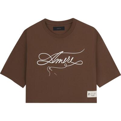 AMIRI短袖撞色印花短款版型