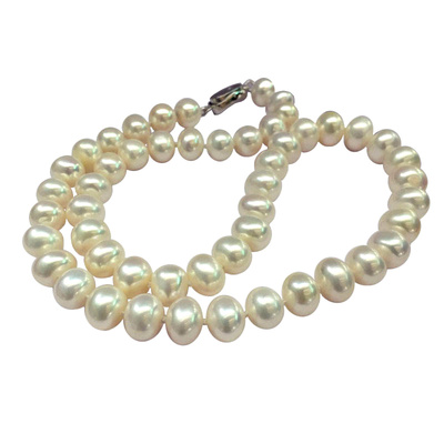 珍珠套系淡水8-9mm白色真天然珍珠项链手链耳钉母亲节送礼妈妈款