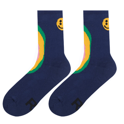 cpfm热成彩虹渐变鸳鸯配色运动袜