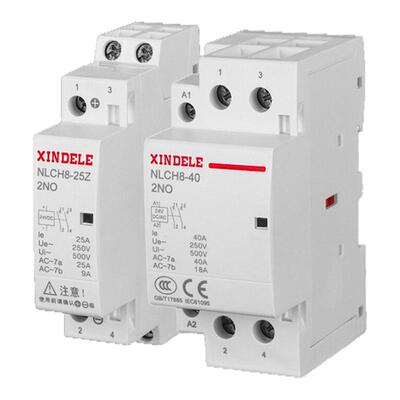 小型直流接触器40A 63A DC12V 24V模数化导轨常开2P NLCH8-25定制