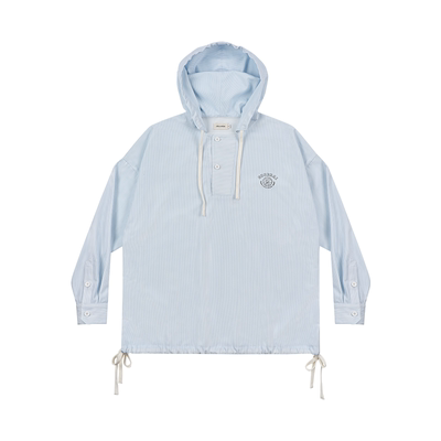 GOODBAI GB logo印花连帽抽绳oversize套头长袖外套