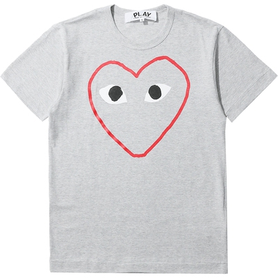 IT CDG PLAY COMME des GARCONS男装圆领短袖T恤爱心LOGO印花66MD