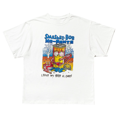 SpongeBob SquarePants美式恶搞卡通主题趣味vintage古着短袖T恤