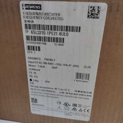 议价6SL32101PE218UL0G120变频器PM2402功率模块7.5KW适用