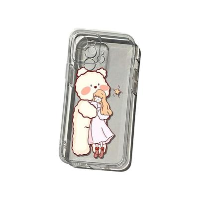 卡通华为nova12苹果15适用iPhone16promax荣耀x60i鞠婧祎同款抱抱熊VIVO小米14可爱软OPPOfindx8手机壳iQOO13