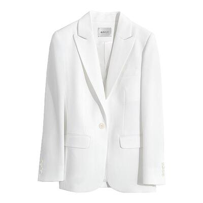 OFFIY气质职业正装醋酸西装外套