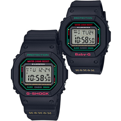 卡西欧金属小方块运动女士手表