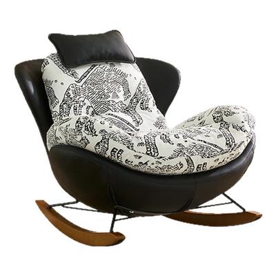 【十年质保】意式轻奢布艺摇摇椅