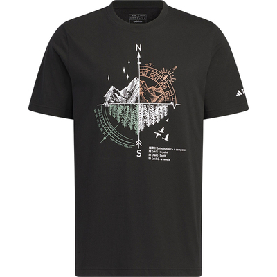 Adidas/阿迪达斯官方正品夏季新款男士户外印花运动短袖IU1263