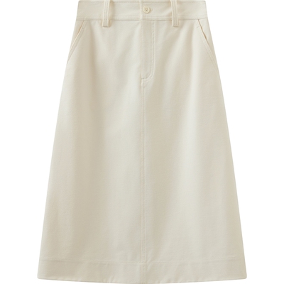 播商场同款简约通勤白色半身裙女26春季新款气质A字裙BDT1BD1225