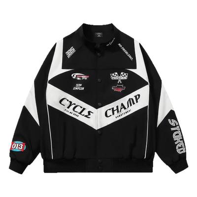 【侯明昊同款】辛普森一家夹克2025新款机车风潮牌赛车服外套宽松