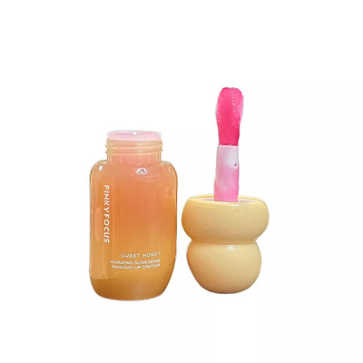 果蜜透亮唇部精华蜜滋润水光玻璃唇彩女学生党平替美妆PINKYFOCUS