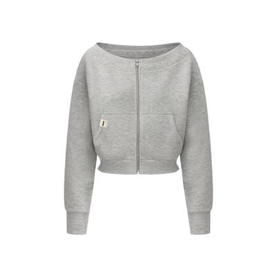 madeinormal X  LOOKNOW2025年秋季糯糯空气棉宽松一字肩卫衣女