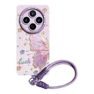 适用vivox300！油画风蝴蝶硅胶壳