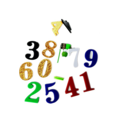 白色立体数字贴字母标识牌号码