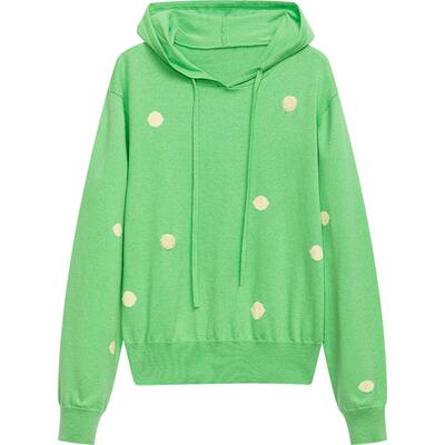 播连帽针织衫女商场同款2024春季新款设计感波点毛衣BDR1SD0484