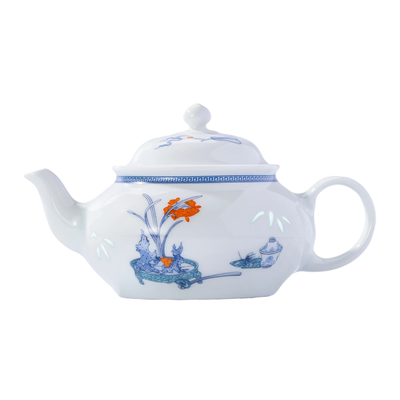 景德镇官方陶瓷粉彩玲珑功夫茶具套装家用精致泡茶茶壶茶杯礼盒装