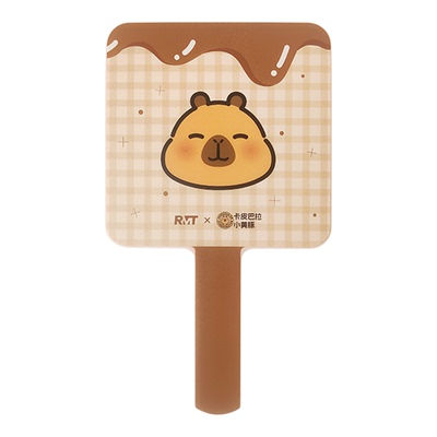 卡皮巴拉手持化妆镜便携式