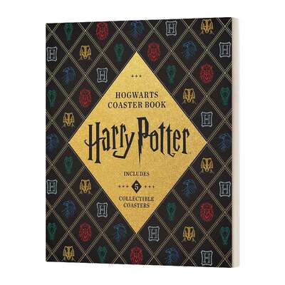 英文原版 Harry Potter Hogwarts Coaster Book 哈利波特周边 霍格沃茨杯垫书 包含四学院 英文版 进口英语原版书籍